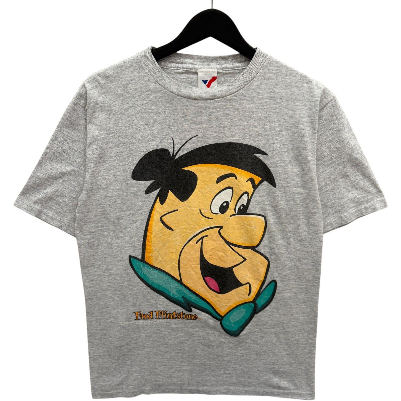 Vintage Fred Flintstone Big Face Cartoon Tee Youth