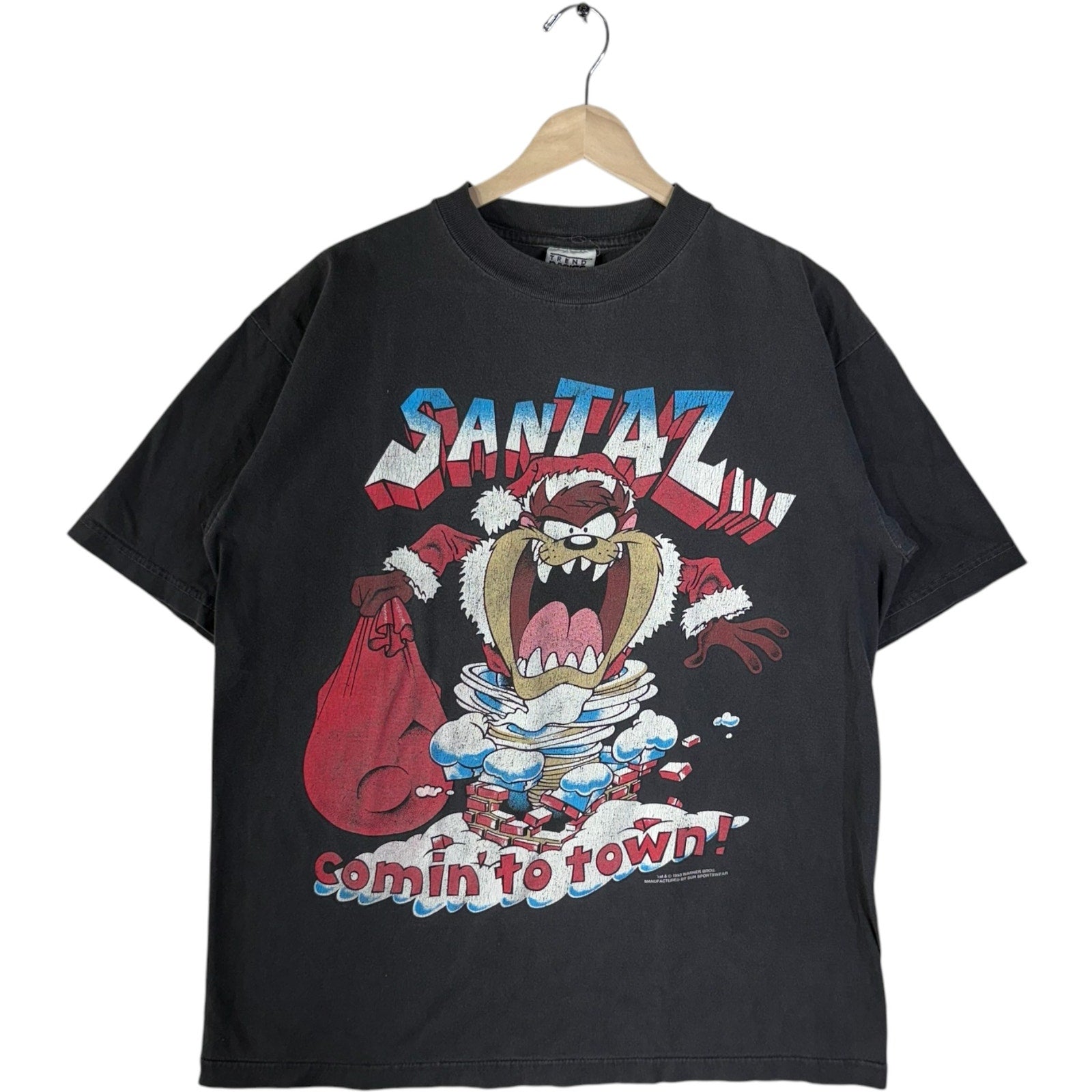 Vintage Santa Taz Looney Tunes Tee