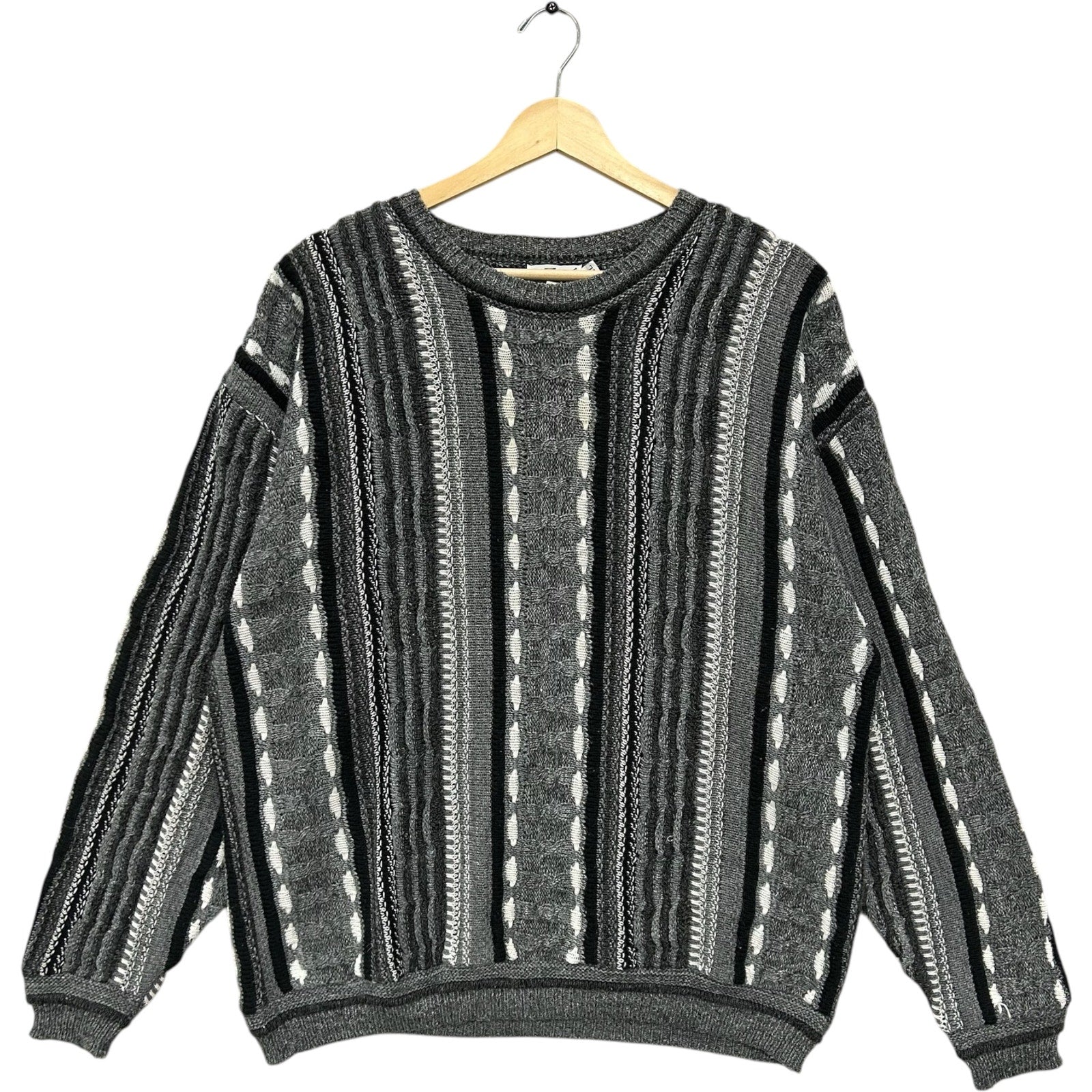 Vintage LaVane 3D Knit Sweater 90s XL