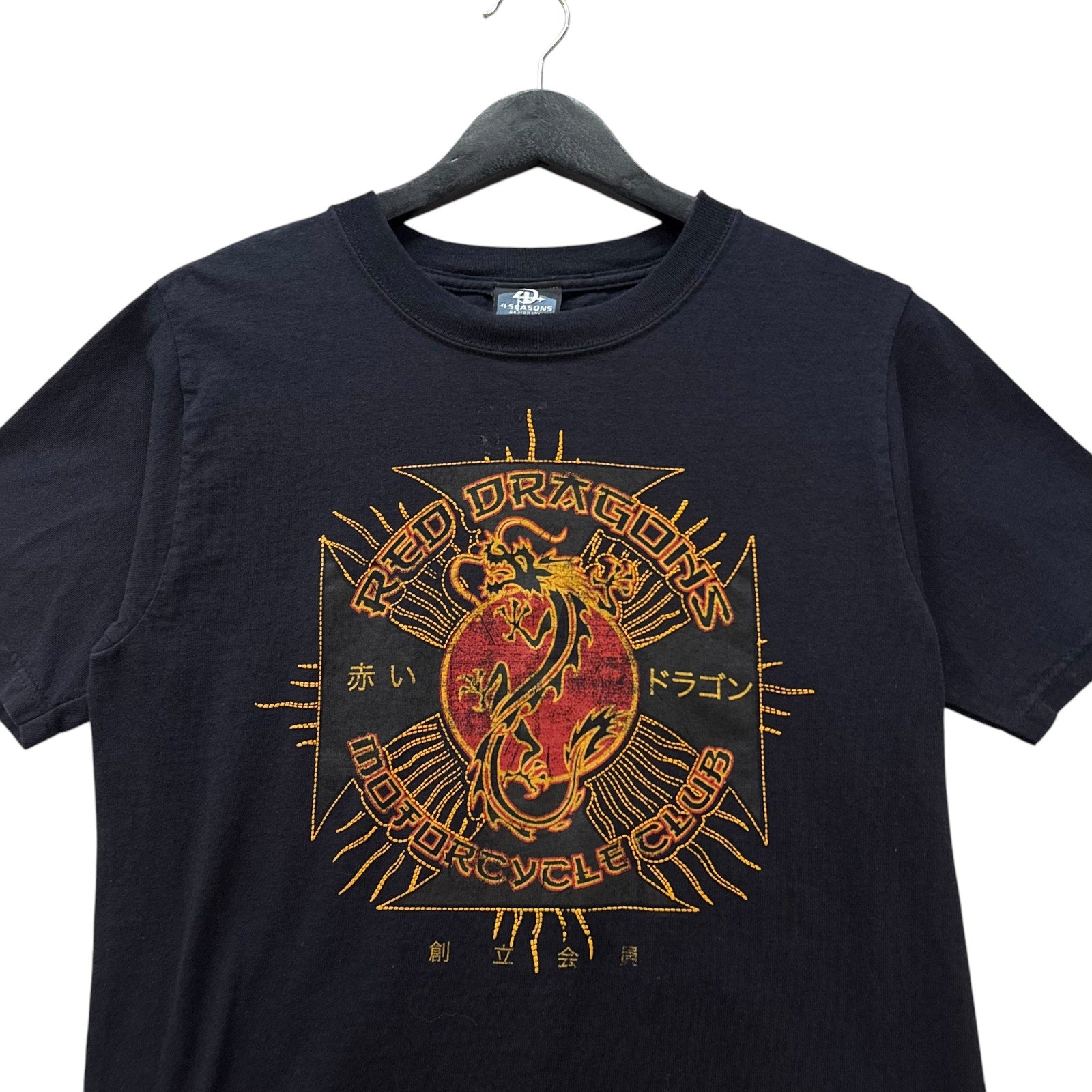 Vintage Red Dragon Motorcycle Club Biker Tee