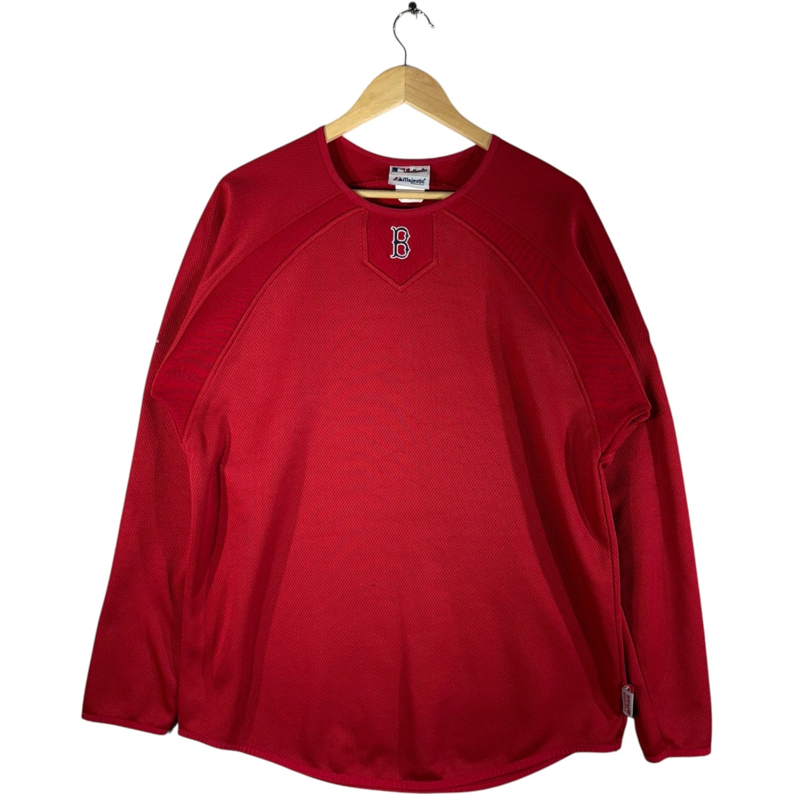 Vintage Majestic Boston Red Sox Mini Center Logo MLB Long Sleeve